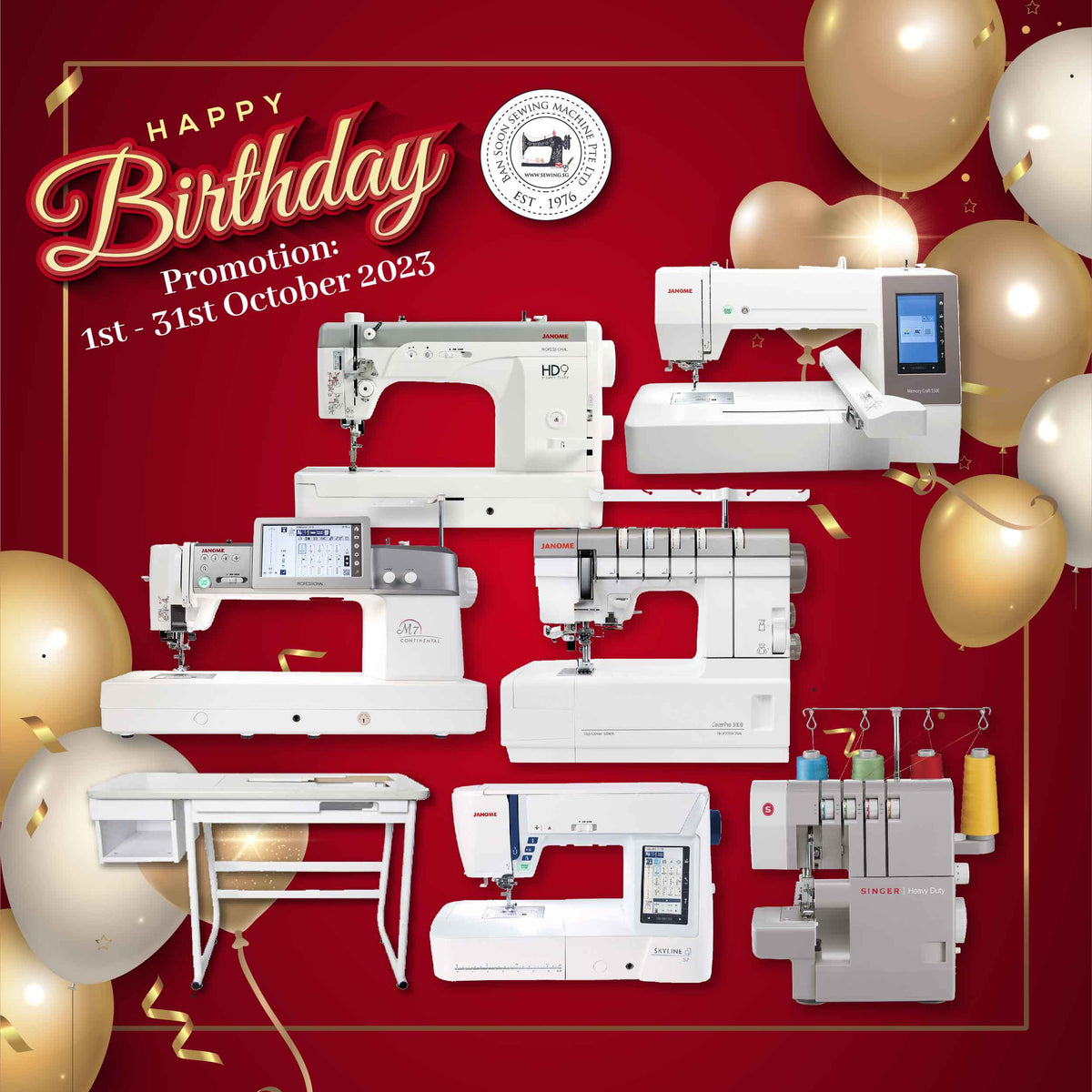 Ban Soon 47th Anniversary Promotion! — Ban Soon Sewing Machine Pte Ltd
