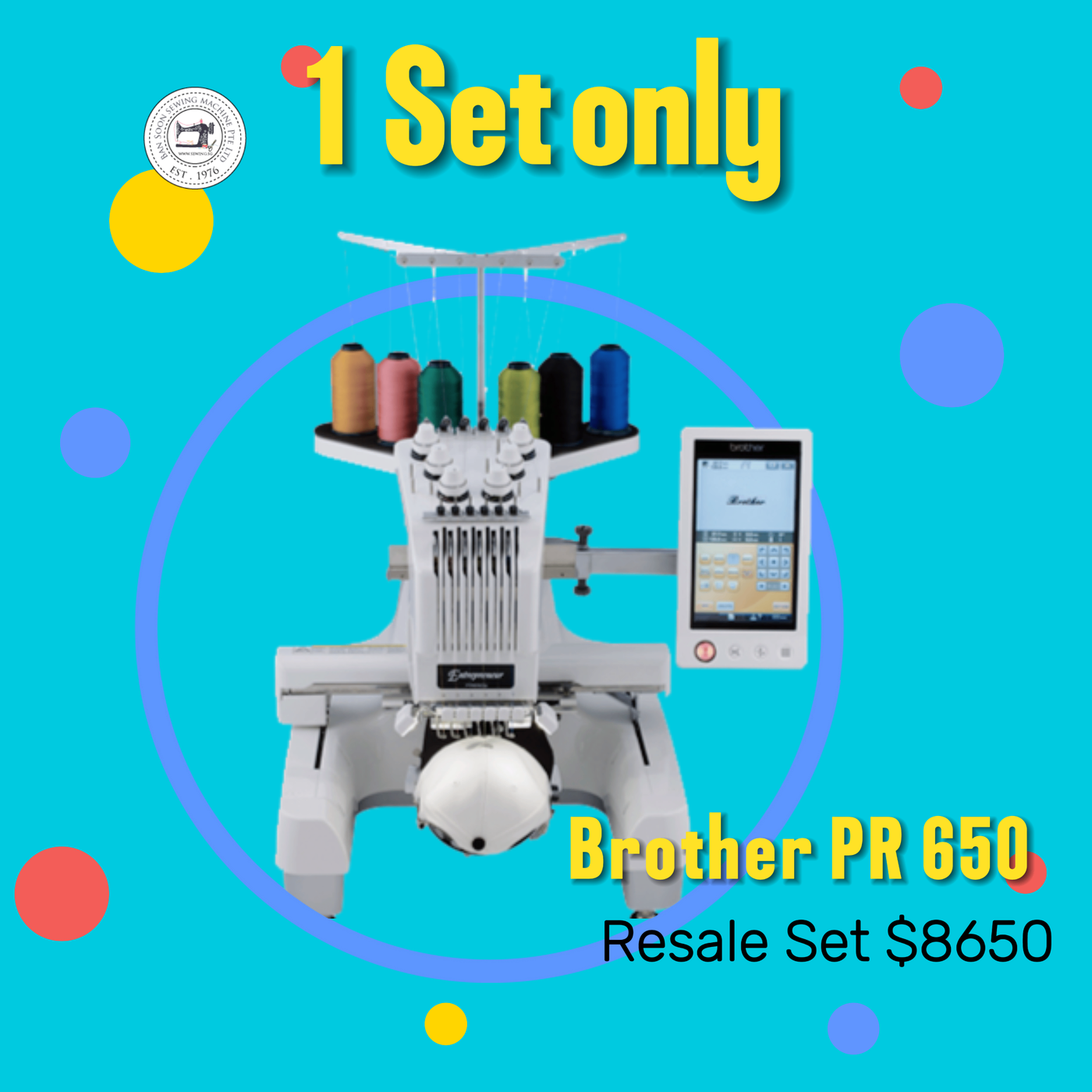 RESALE SET 1 SET - Brother PR-650 - 6-Needles Embroidery Machine — Ban ...