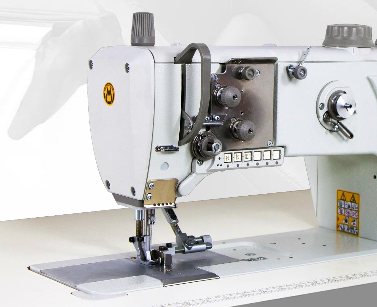 MH-2645 Compound Feed, 3-Point Feed Industrial Lockstitch Sewing Machi ...