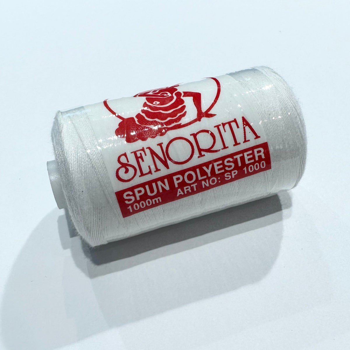 White - Senorita Sewing Thread Large 1000 meter. 100% Polyester. — Ban ...