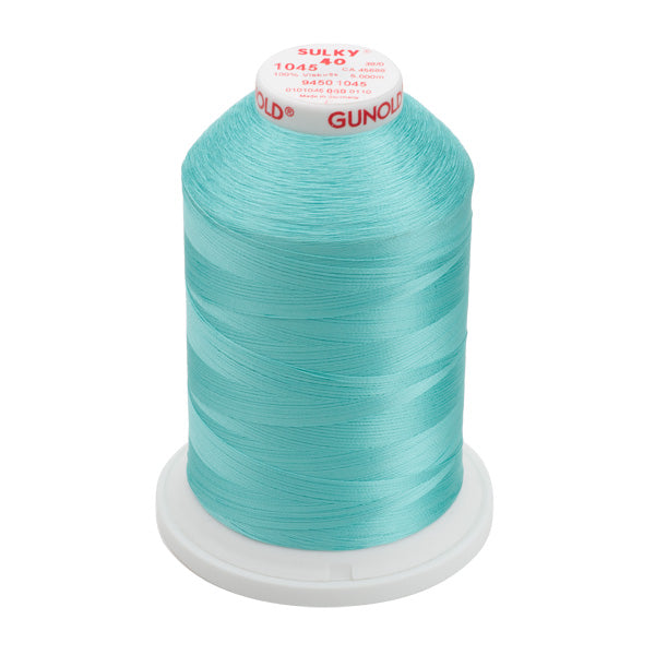Gunold Rayon Embroidery Thread - Sulky 40 - 5000m - 1045 - Lt. Teal ...
