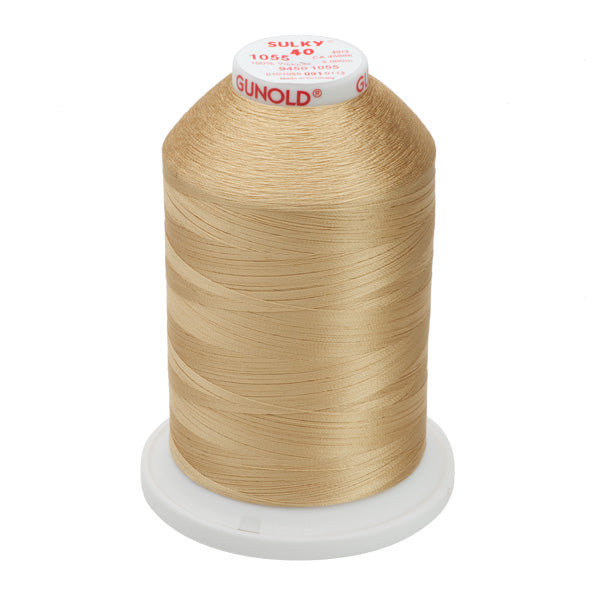 Gunold Rayon Embroidery Thread - Sulky 40 - 5000m - 1055 - Tawny Tan ...