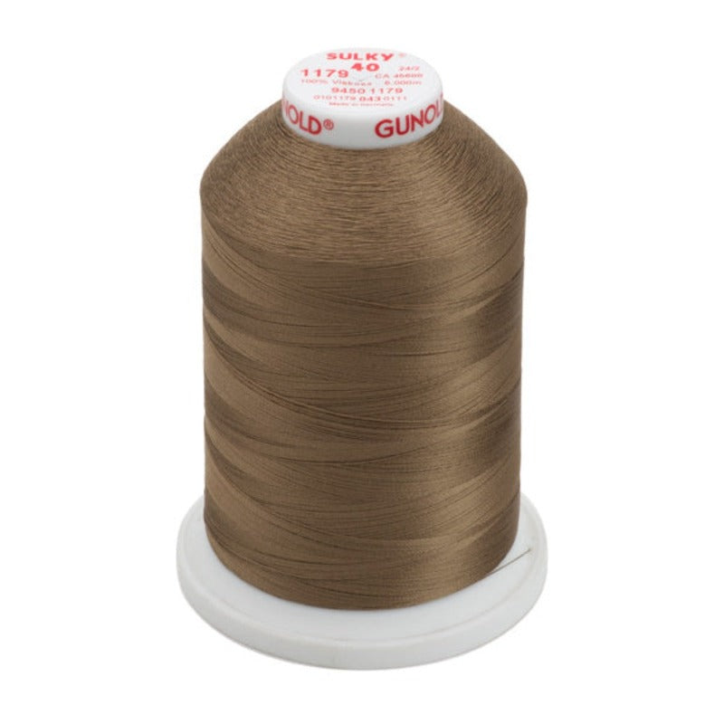 Gunold Rayon Embroidery Thread - SULKY 40 - 5000m - 1179 - Dk. Taupe ...