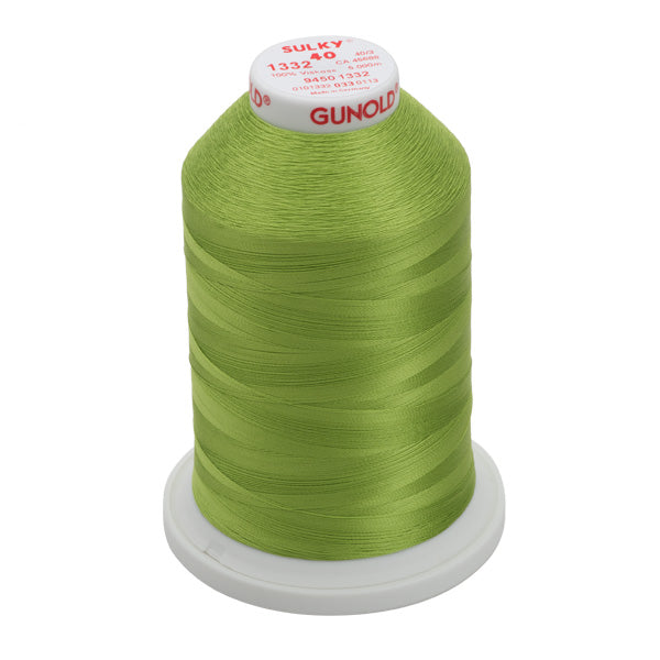 Gunold Rayon Embroidery Thread - Sulky 40 - 5000m - 1332 - Deep Chartr ...