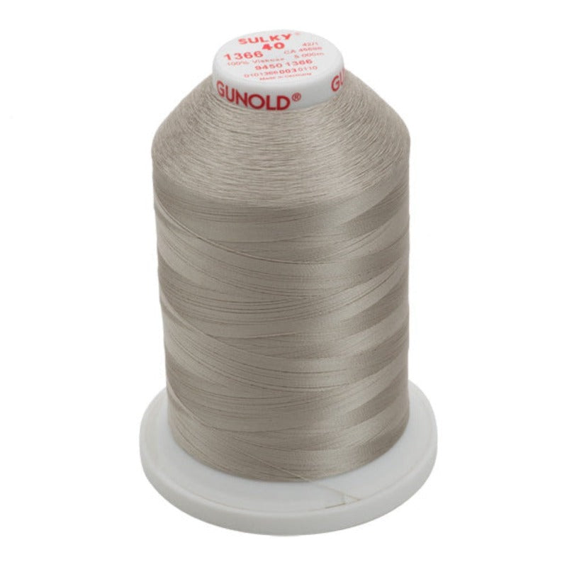 Gunold Rayon Embroidery Thread - SULKY 40 - 5000m - 1366 - Greige — Ban ...