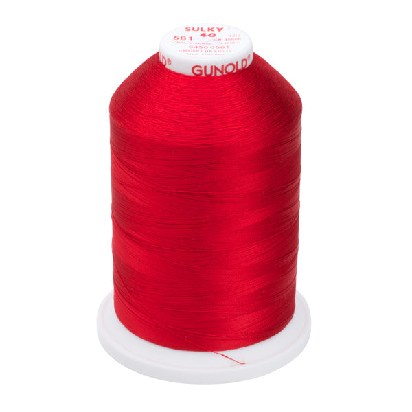 Gunold Rayon Embroidery Thread - Sulky 40 - 5000m - 561 - Lipstick ...