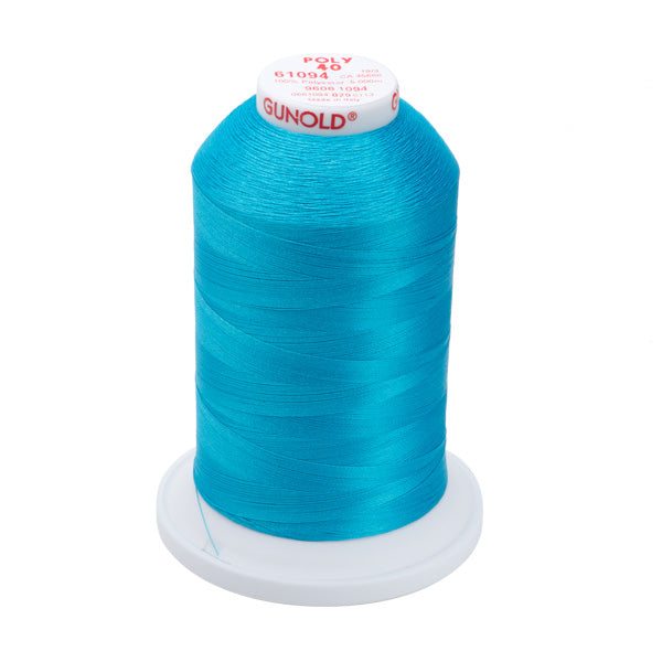 Gunold Embroidery Thread - POLY 40 - 5000m - 61094 - Medium Turquoise ...
