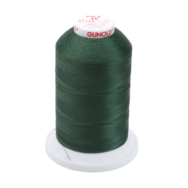 Gunold Embroidery Thread - POLY 40 - 5000m - 61174 - Dark Pine Green ...