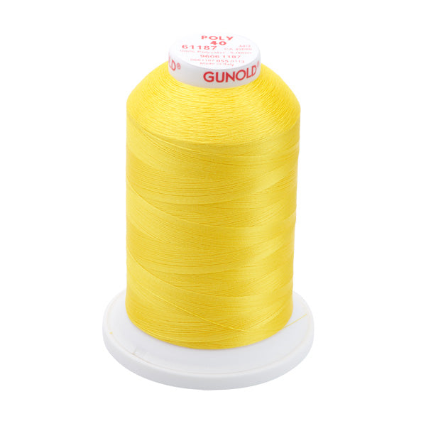 Gunold Embroidery Thread- POLY 40- 5000m- 61187 - Mimosa Yellow — Ban ...