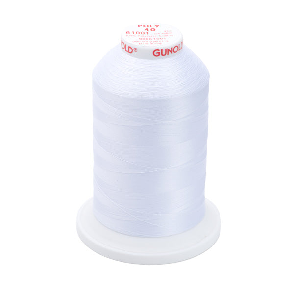 Gunold Embroidery Thread - POLY 40 - 5000m - 61001 - Bright White — Ban ...