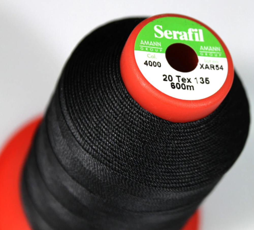 Serafil Threads - Black (Color Code 4000 - 600 Meter Size #20) — Ban ...